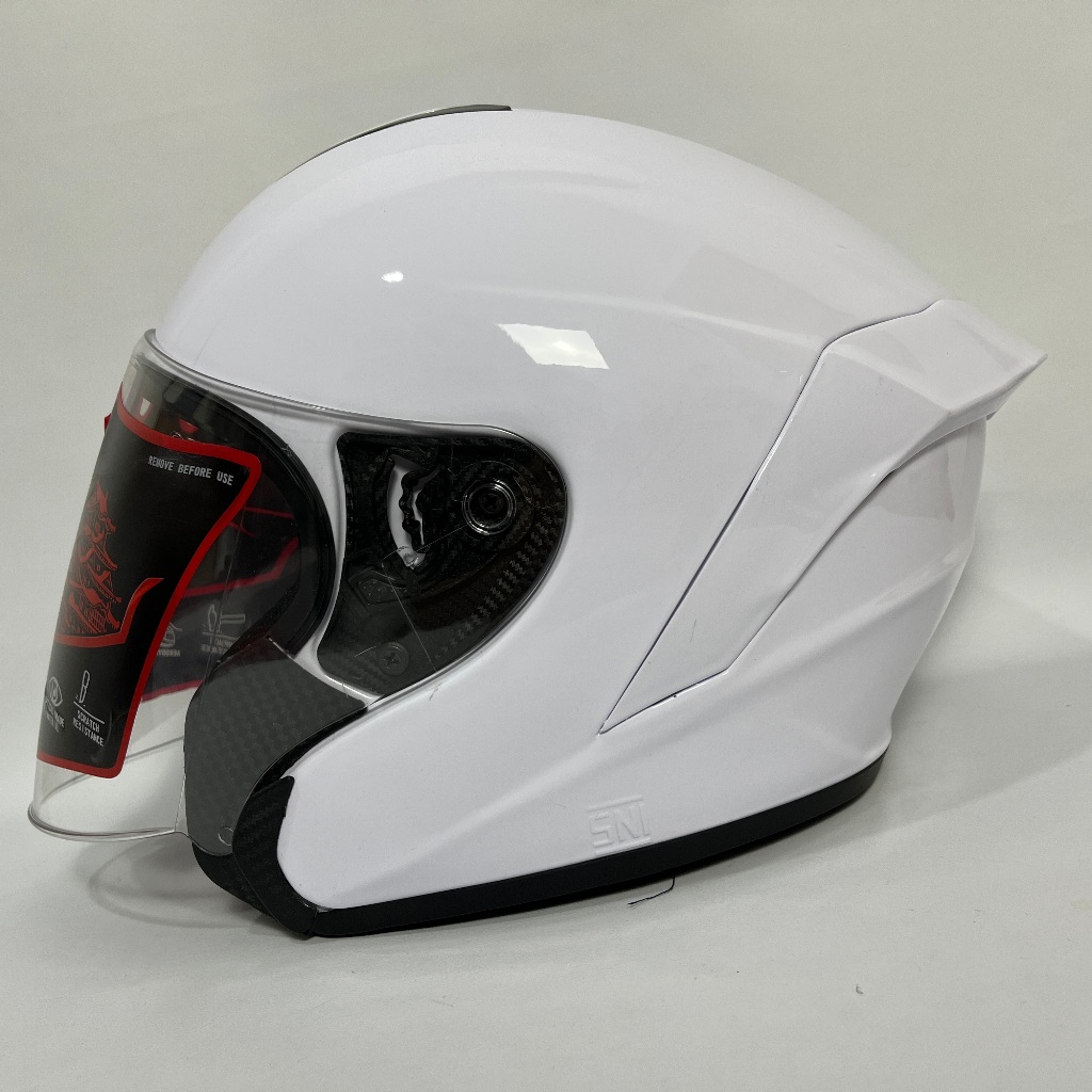 Jual Helm Putih Glossy - Polos Solid - Helmet SNI - Helem Dewasa ...