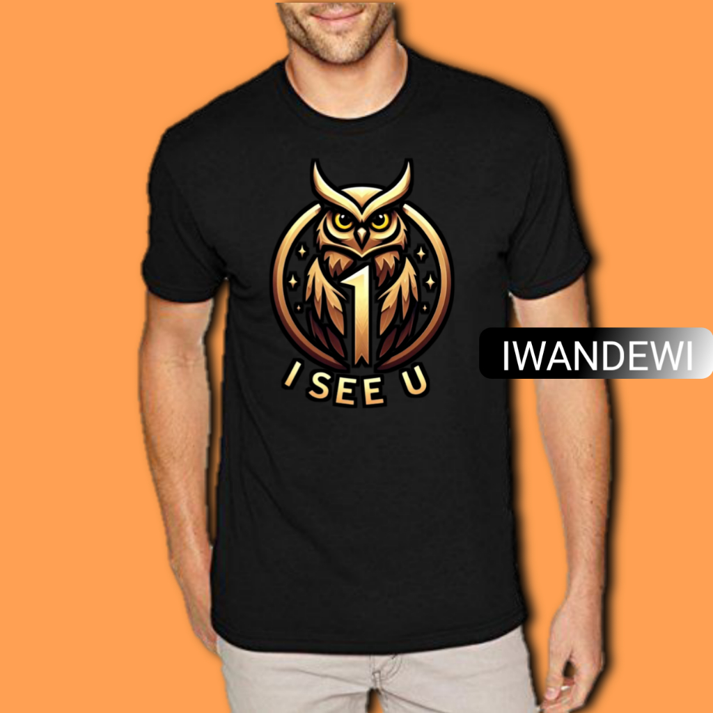 Jual iwandewi Kaos Baju Anis Bubble I SEE U Gambar Burung Hantu Bahan ...