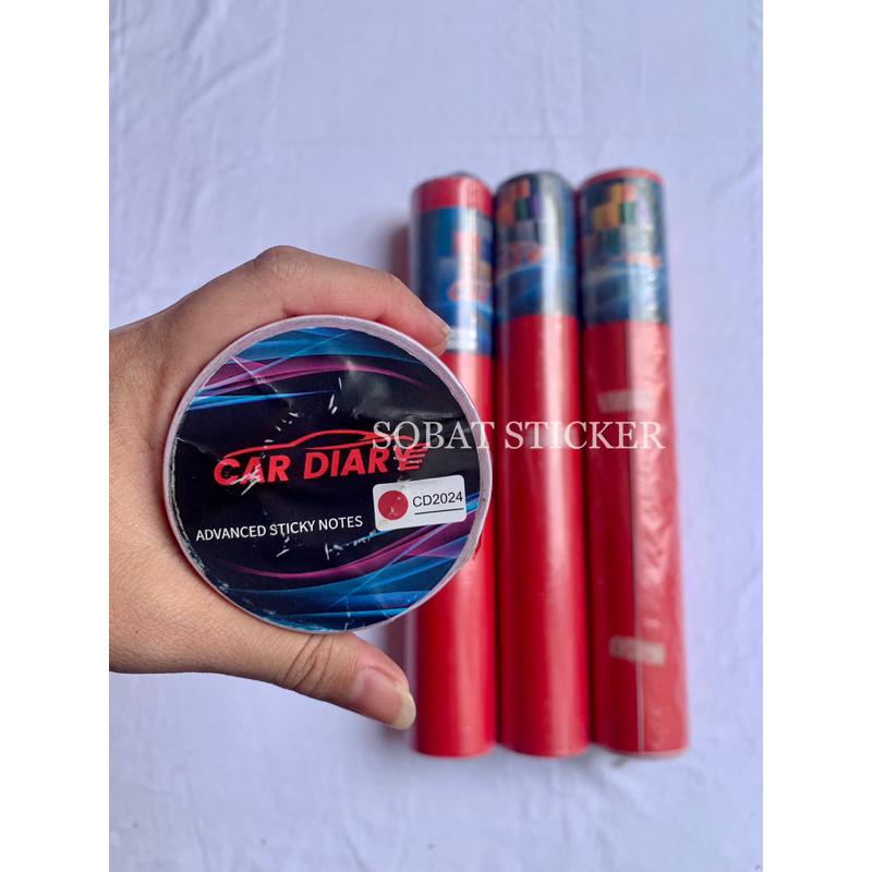 Jual STICKER SKOTLET CAR DIARY MERAH DOFF PER ROLL | Shopee Indonesia