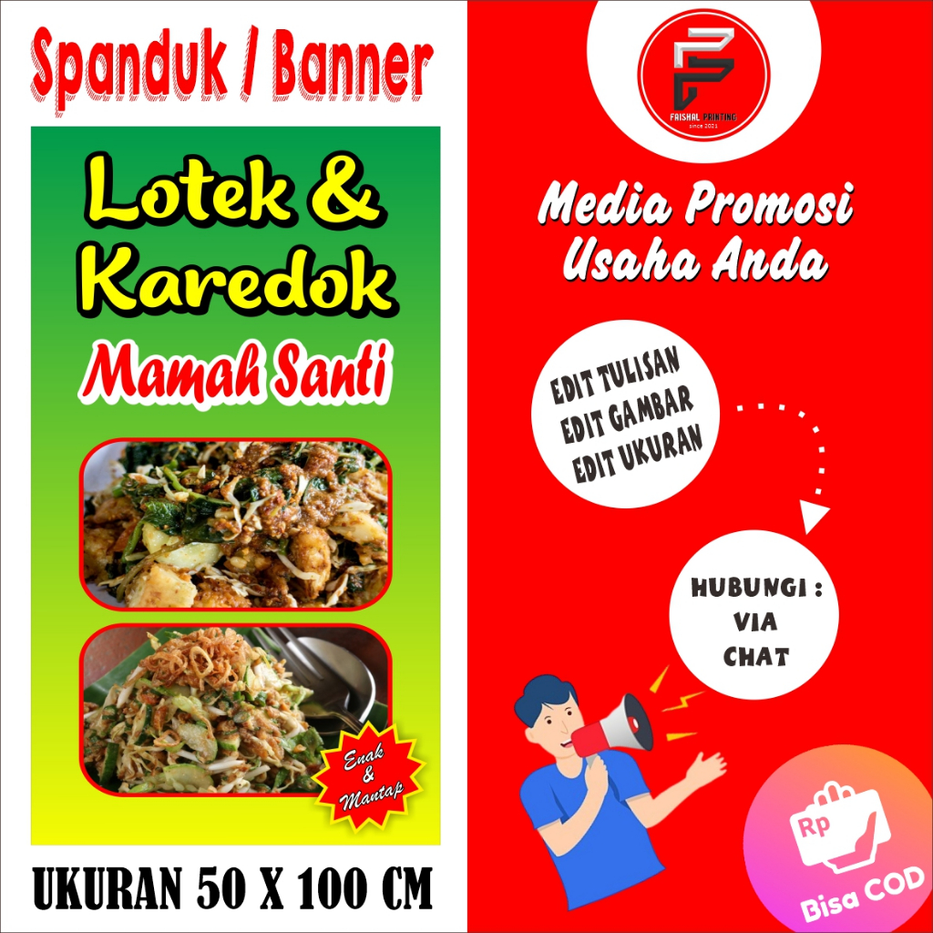 Jual Spanduk Warung Lotek / Banner Warung Karedok / Banner Warung Lotek ...