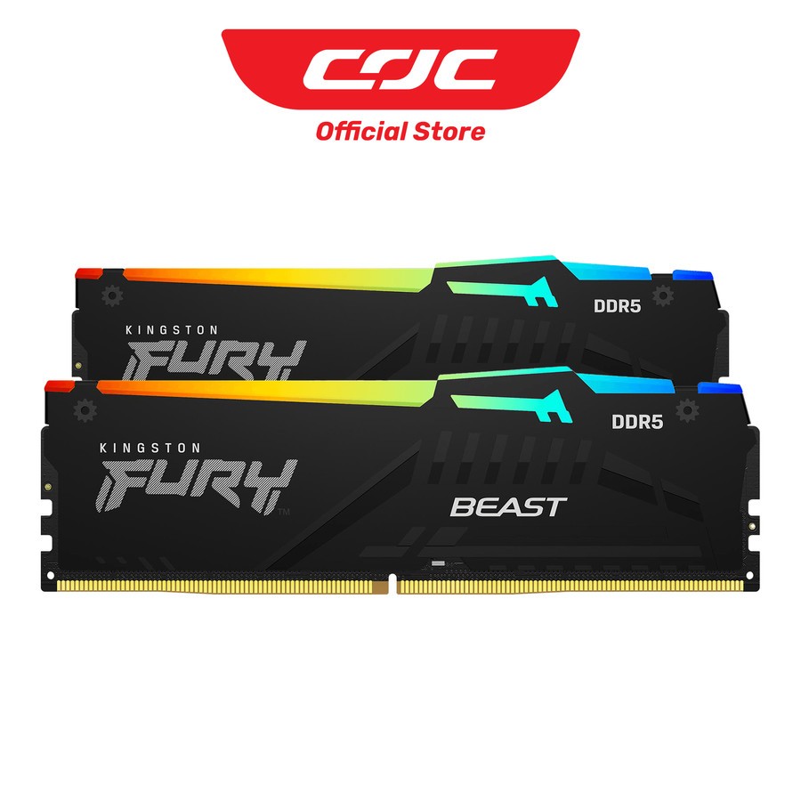 Jual Kingston Fury Beast DDR5 RGB 6000 Mhz 16GB Dual Channel (2x8GB) | Shopee Indonesia