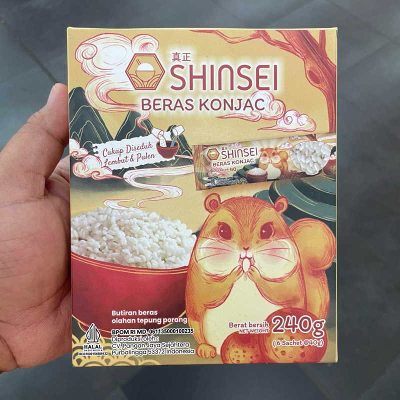 Jual Shinsei Konjac Rice- BOX ( sachet ISI 6)/ Beras Shirataki/ Beras ...