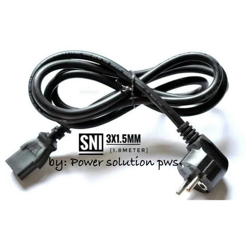 Jual Kabel Power Ac-Cpu 5M 5 Meter SNI SUCOFINDO Tebal 3x 1.5mm 16A ...