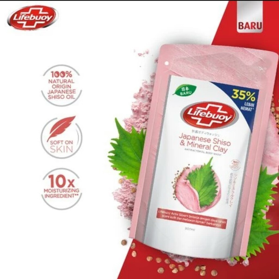 Jual lifebuoy sabun mandi cair japanese shiso&mineral clay 825ml ...