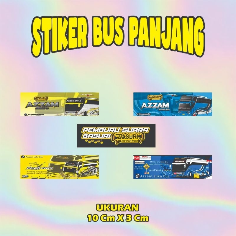 Jual STIKER BUS BASURI PANJANG | STIKER BUS TELOLET PANJANG UKURAN 10 X ...