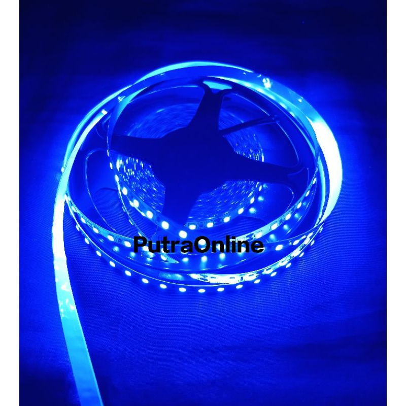 Jual Led Strip SMD 2835 120Led 1meter DC 12V Warna BIRU ip33 indor ...