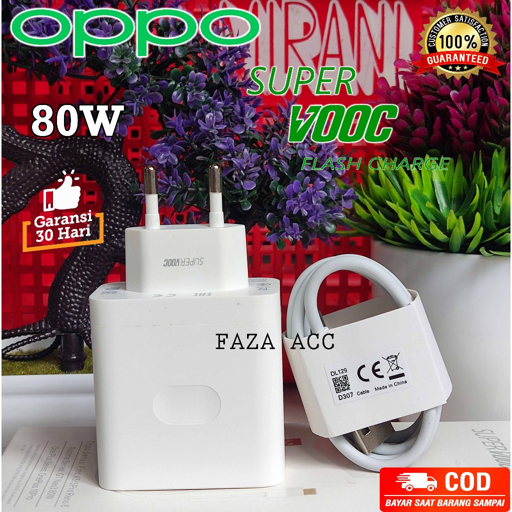 Jual CHARGER OPPO RENO 8 80 5G WATT ORIGINAL 100% FLASH CHARGE SUPER ...