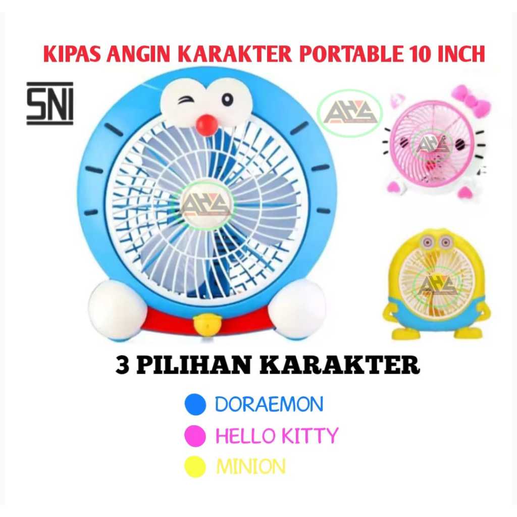 Jual Kipas Angin Karakter Kecil 10inch/Kipas Listrik Portable Mini Box ...