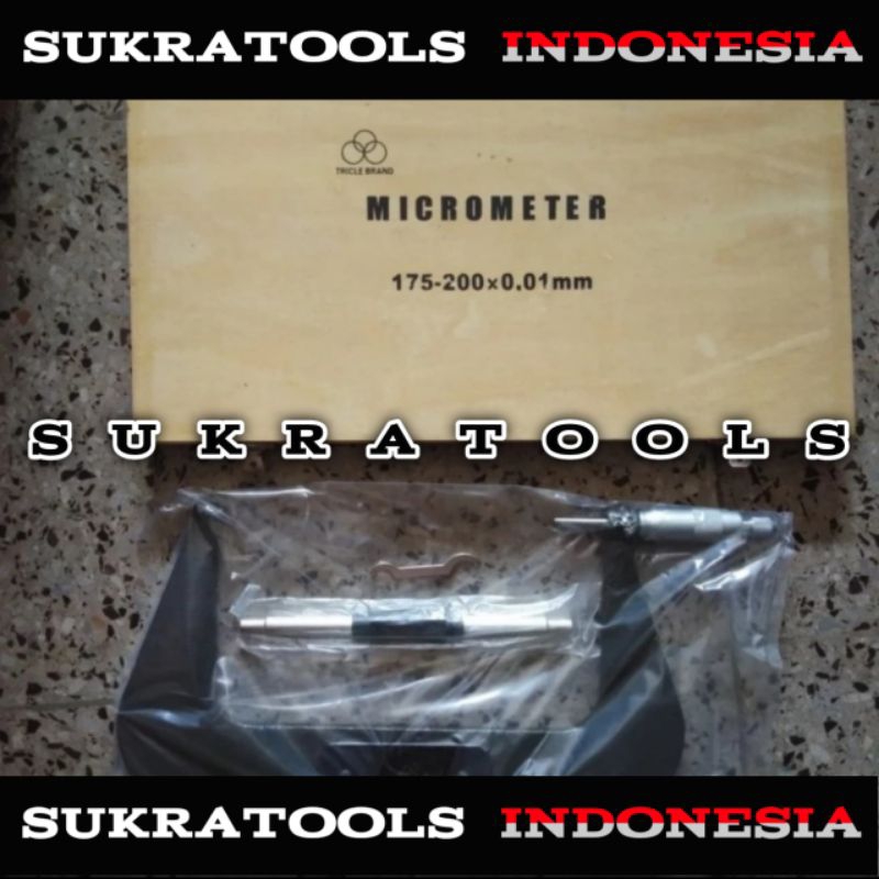 Jual Micrometer Outside Size 175 - 200mm Alat Ukur Ketebalan Diameter ...