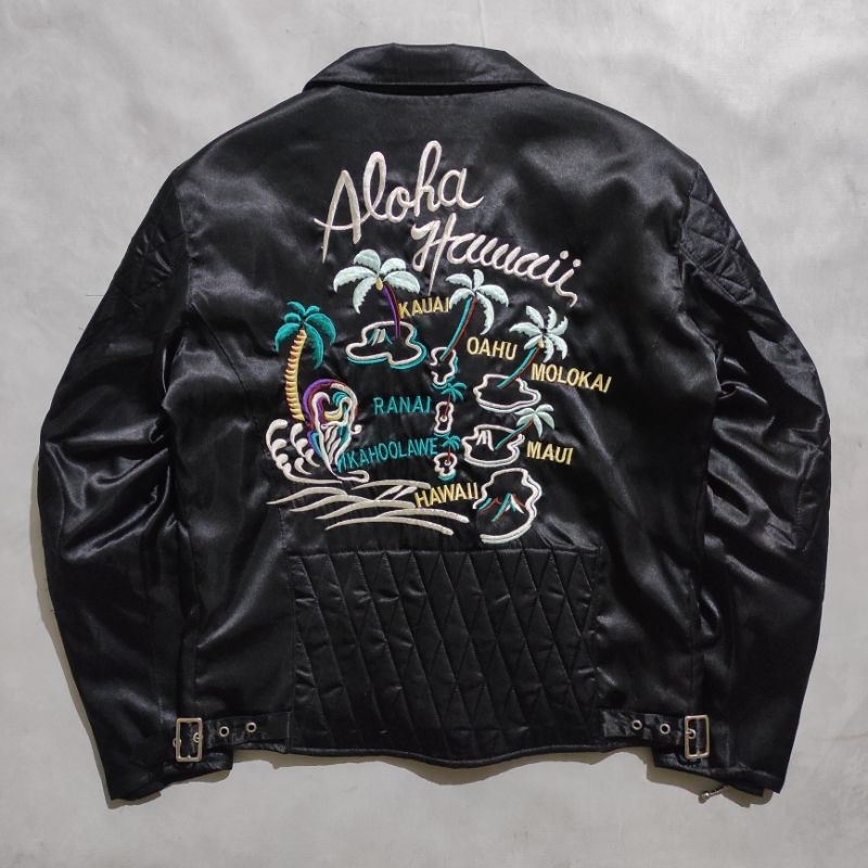 Jual Hoshihime Tokyo "Aloha Hawaii" Bikers Jacket | Shopee Indonesia