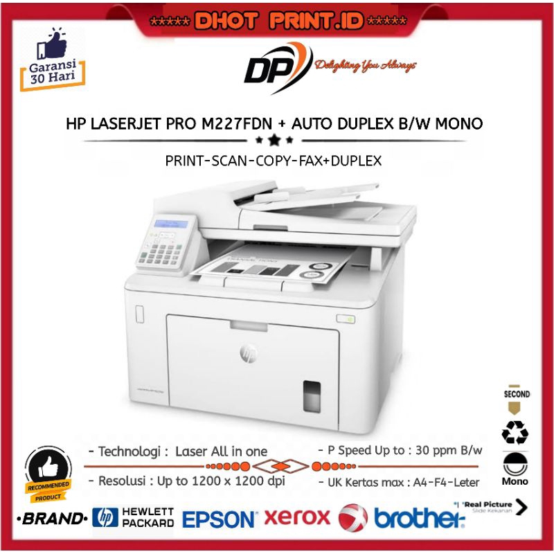 Jual Printer Hp LaserJet Pro M227FDN Multifunchtion | Shopee Indonesia