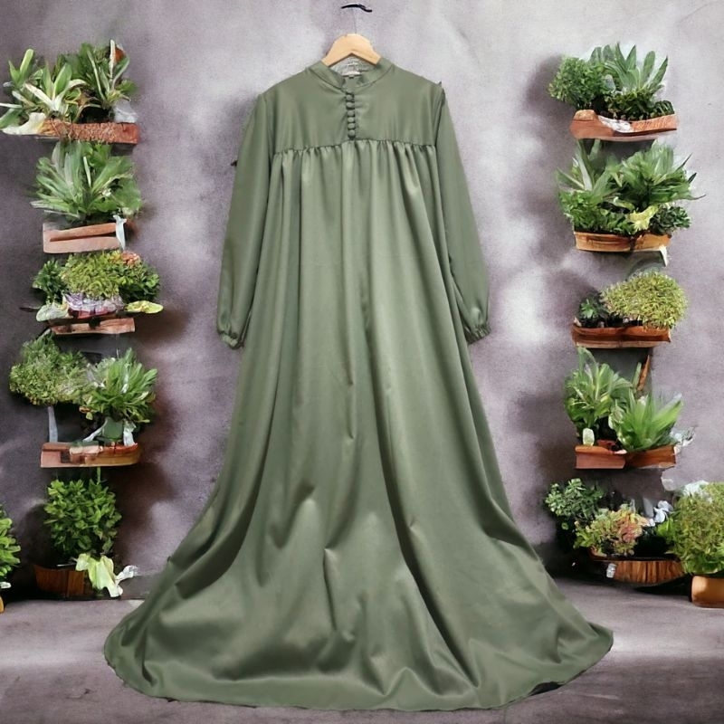 Jual Baju Gamis Wanita Terbaru Muslim Bahan Katun Toyobo Polos Umbrella ...