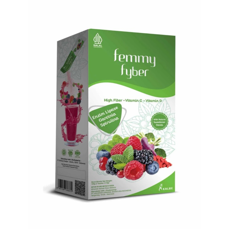 Jual Femmy Fyber Minuman Diet Tinggi Serat Fiber Asli isi 7 Sachet ...
