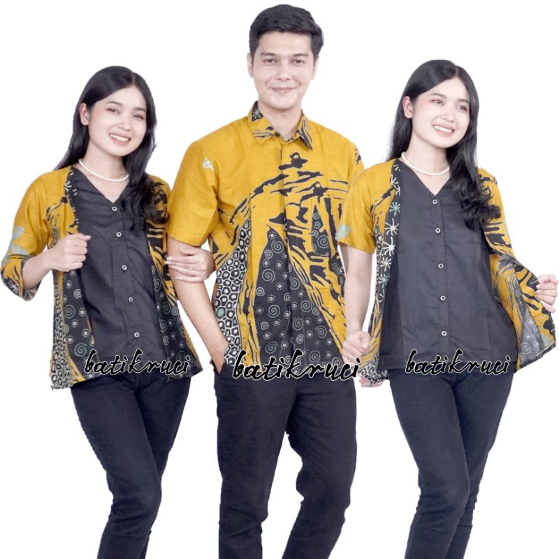 Jual BATIK COUPLE MODERN motif model kombinasi trend masa kini ada size ...