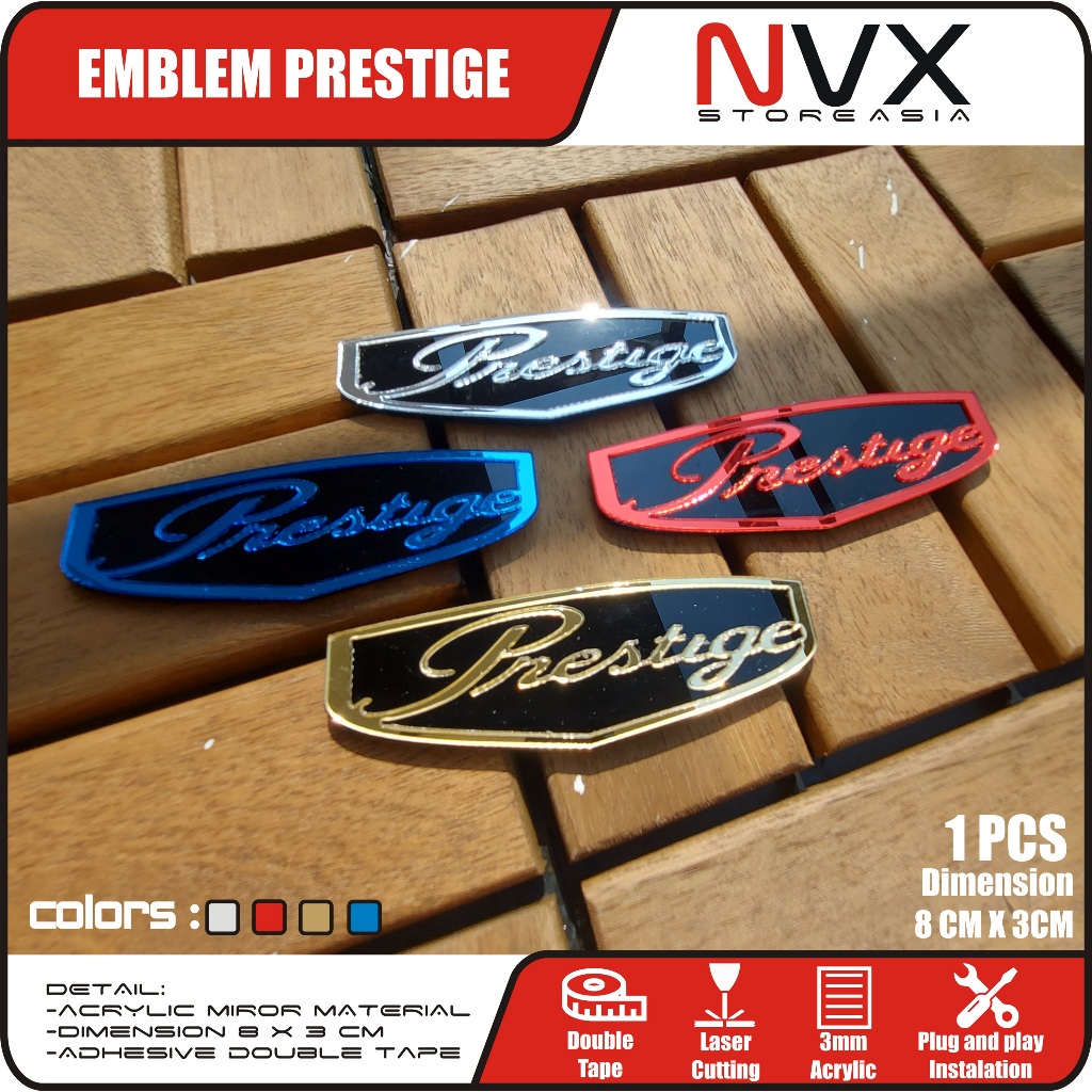 Jual 1 PCS Emblem Honda Prestige Stiker Honda Prestige 3D Timbul Emblem ...