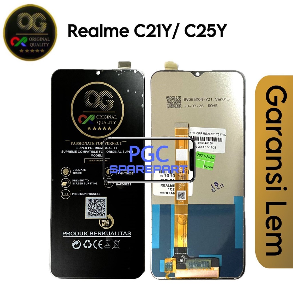 Jual ORIGINAL Super OG - LCD Touchscreen Fullset Realme C21Y / C25Y / RMX3261 / RMX3263 ...