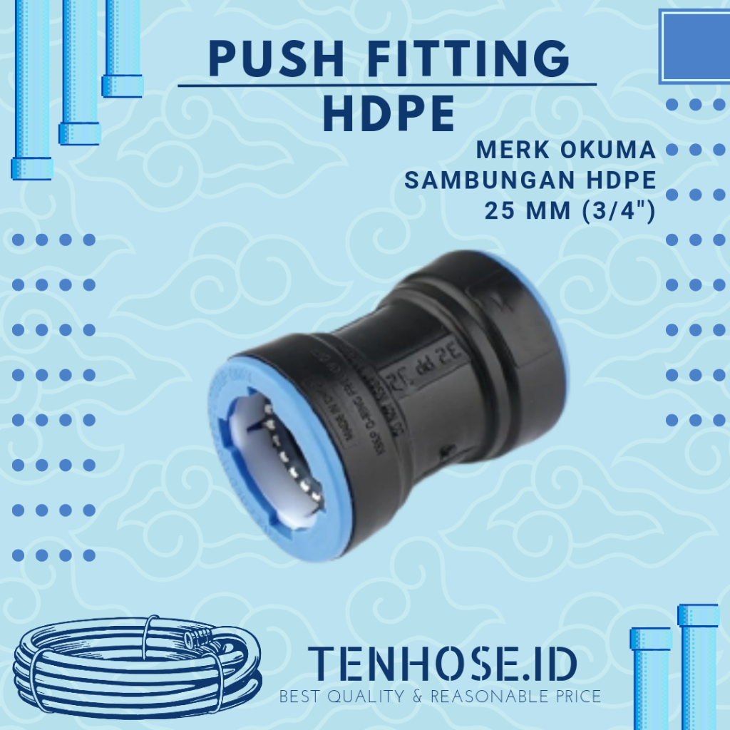 Jual Push Fitting HDPE Sambungan HDPE / Sok Lurus / Straight Coupler ...
