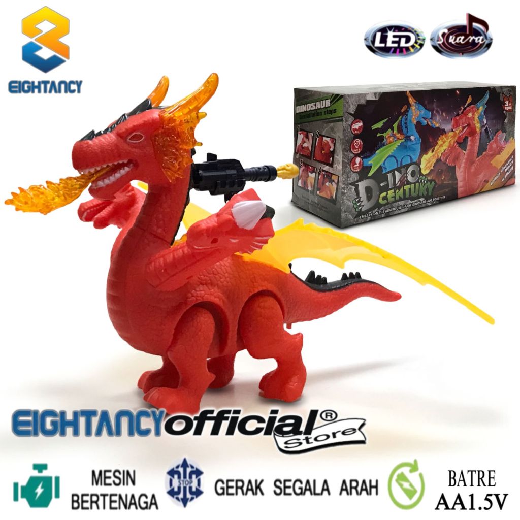 Jual 8T BO Animals BRO-1716 Dino Naga Kepala Tiga Mainan Robot ...