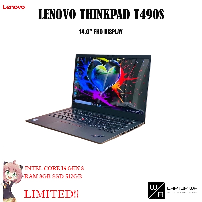Jual LENOVO Thinkpad T490s Core I5 Gen 8 RAM 8GB SSD 512GB 14inch ...