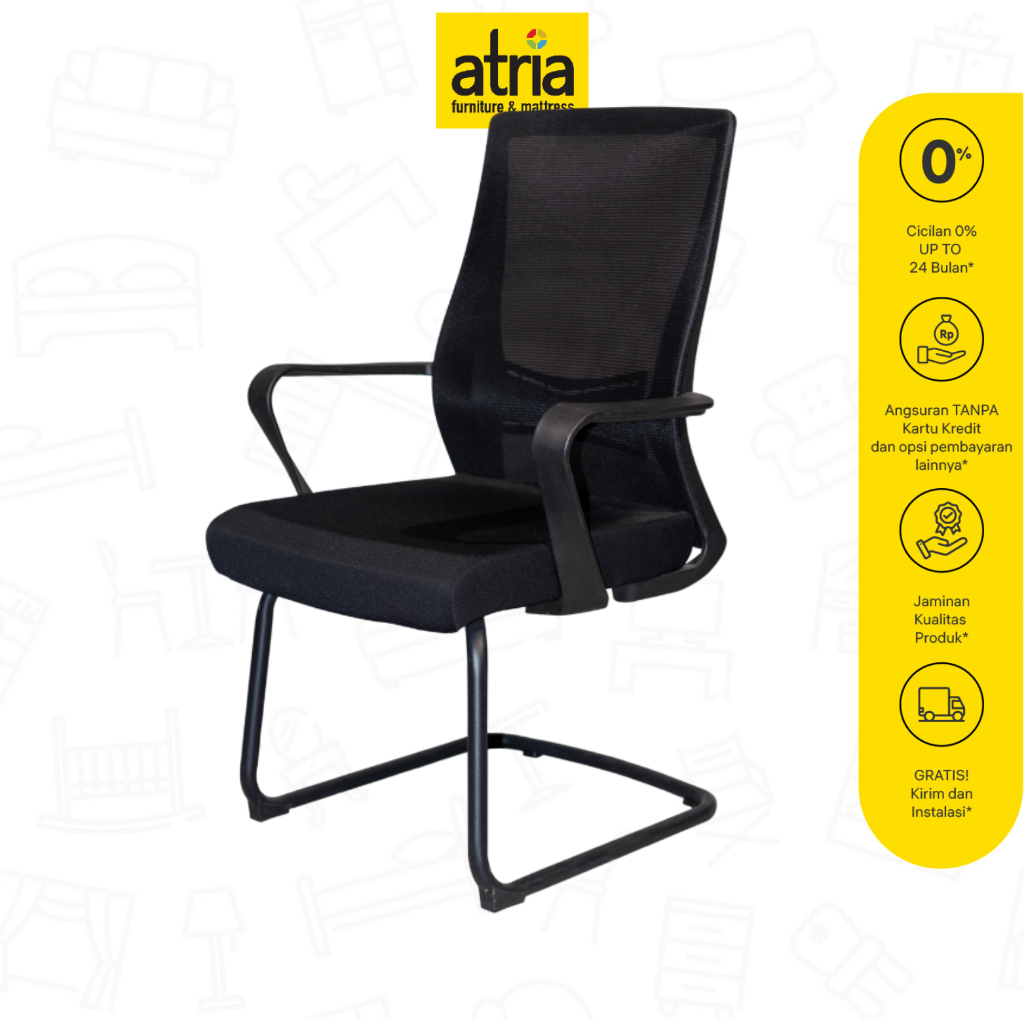 Jual Atria Kursi Kantor Dimite Visitor chair Lumbar Support | Shopee ...