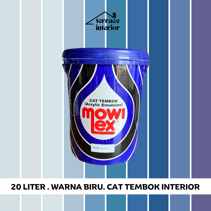 Jual Cat Tembok Mowilex Emulsion warna Biru 20 L | Shopee Indonesia