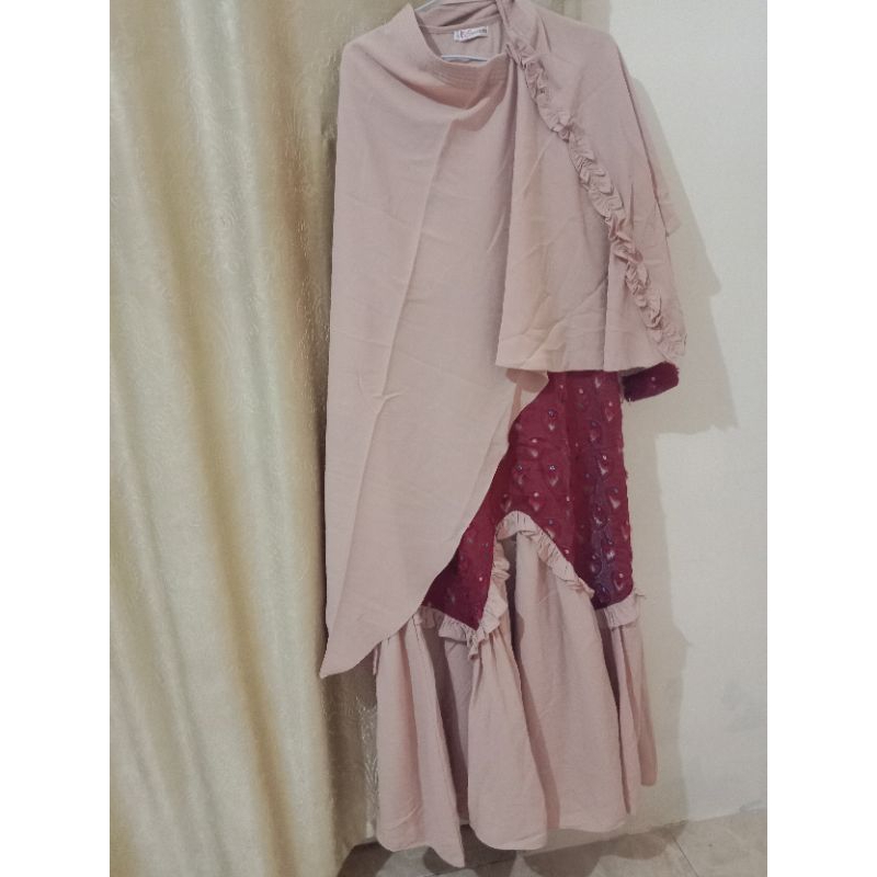 Jual preloved baju syari+jilbab ( one set) | Shopee Indonesia