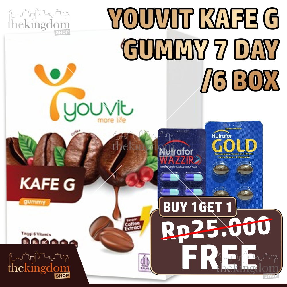Jual Youvit Kafe G Gummy 7 Days Box Isi 6 Sachet Multivitamin Energy Booster Ekstrak Kopi ...