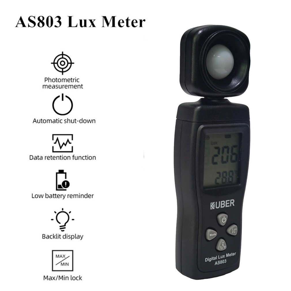 Jual Lux Meter AS803 Luxmeter Alat Ukur Intensitas Cahaya Light Meter ...