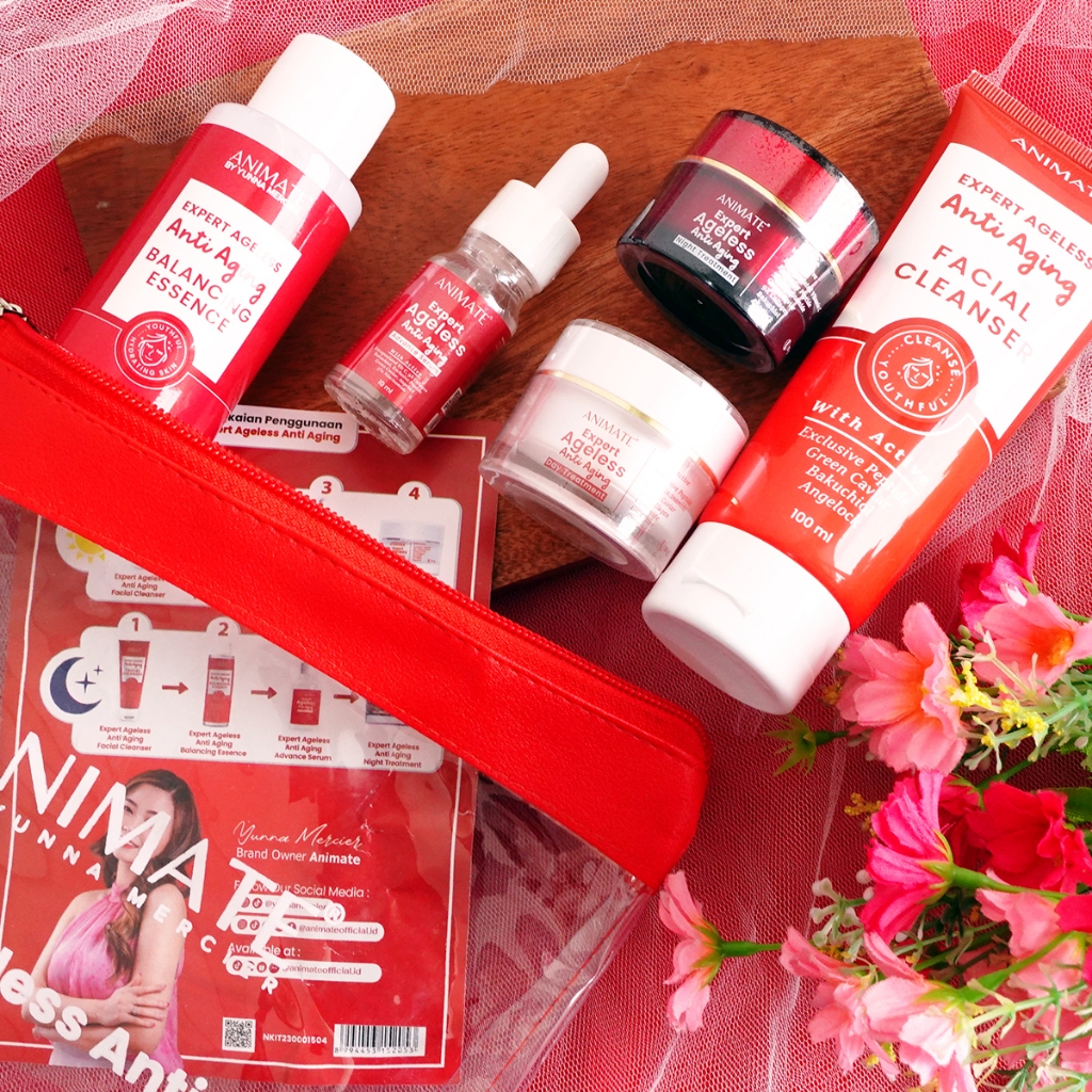 Jual Animate Paket Expert Ageless Anti Aging 5in1 Series - Skincare Set ...