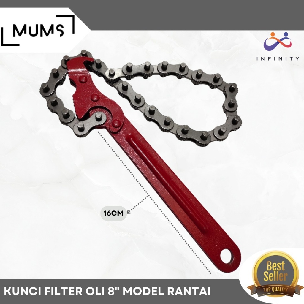 Jual Kunci Oli Filter Model Rantai 8 inch Wrench Oil Filter SERBAGUNA ...