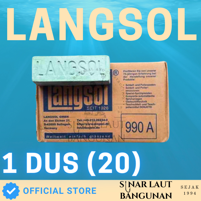 Jual LANGSOL Batu Hijau Poles Stainless Original 1 DUS ISI 20 | Shopee ...