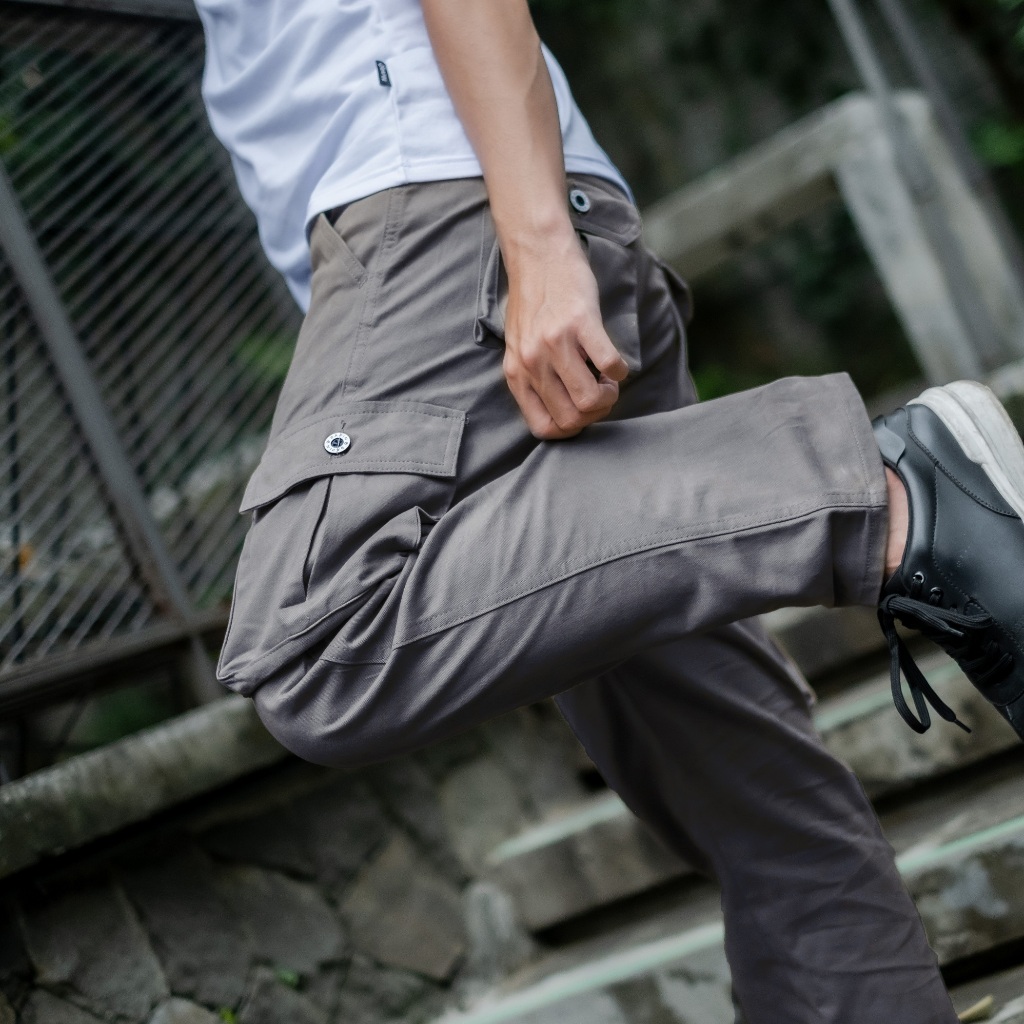 Jual BAPIN Long Cargo Pants Grey | Shopee Indonesia