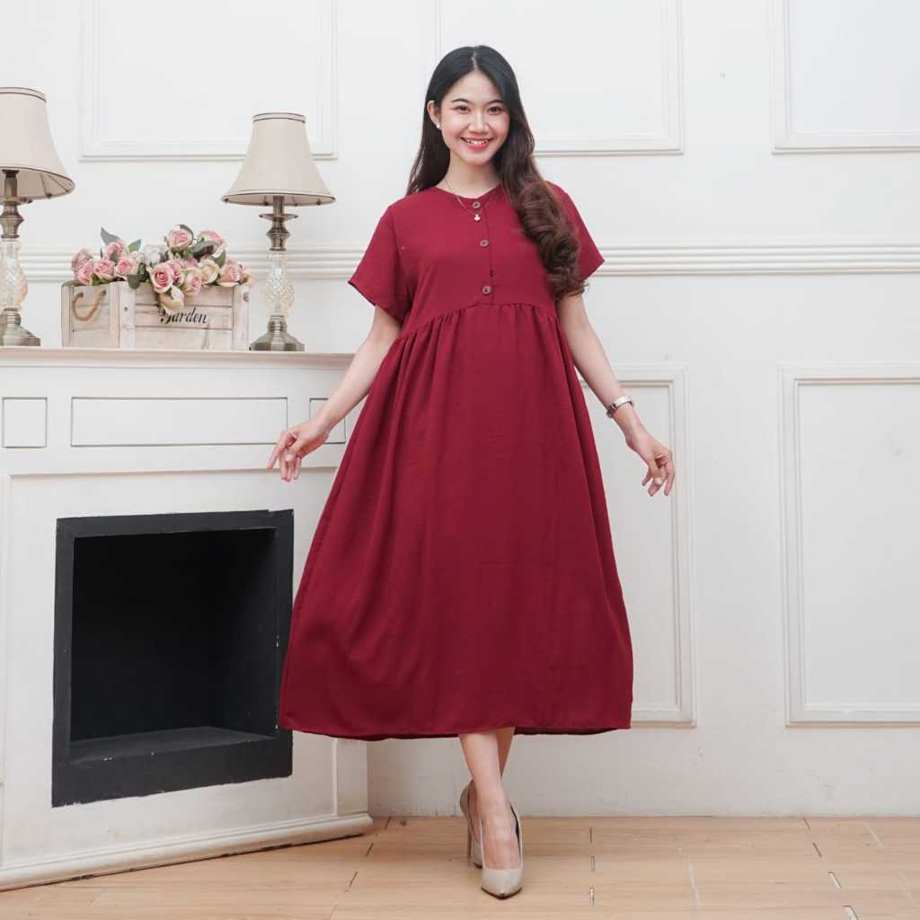 Jual Daster Crinkle Polos Terbaru Daster Viral Busui Size L XL XXL ...