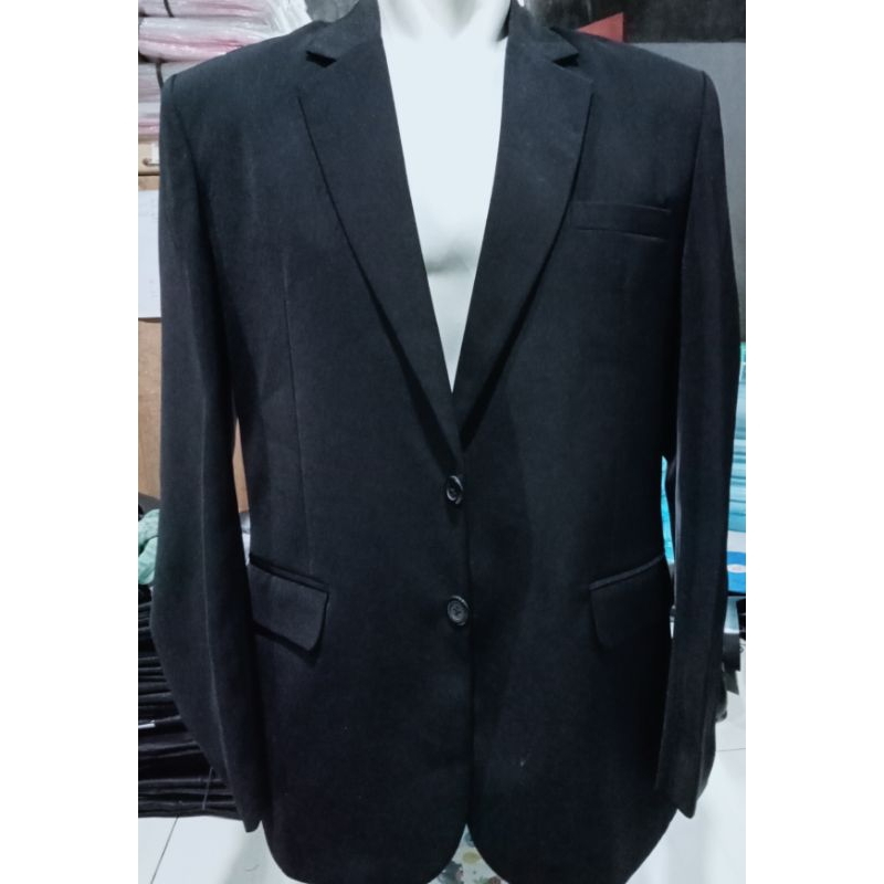 Jual JAS HITAM PRIA POLOS FULL PURING JAS FORMAL / WISUDA/ PENGANTIN ...
