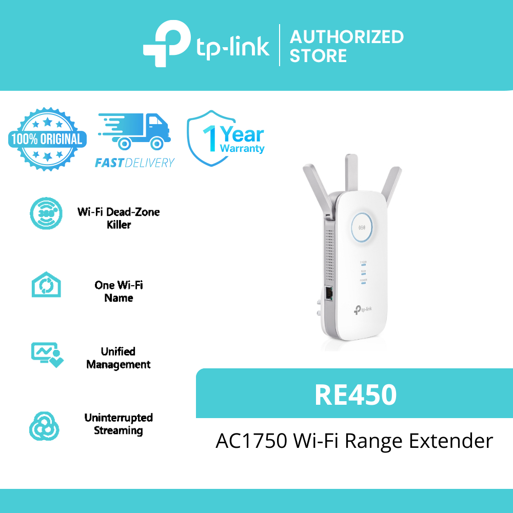 Jual TP Link RE450 AC1750 Wi Fi Range Extender Dua Band/Gigabit MU-MIMO ...