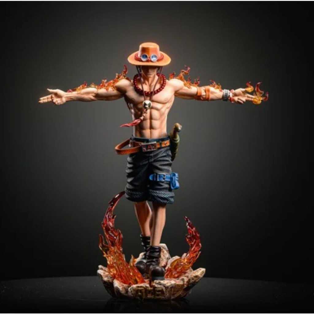 Jual Figure Ace LED Max Scale Studio One Piece PVC Portgas D Ace Cross ...