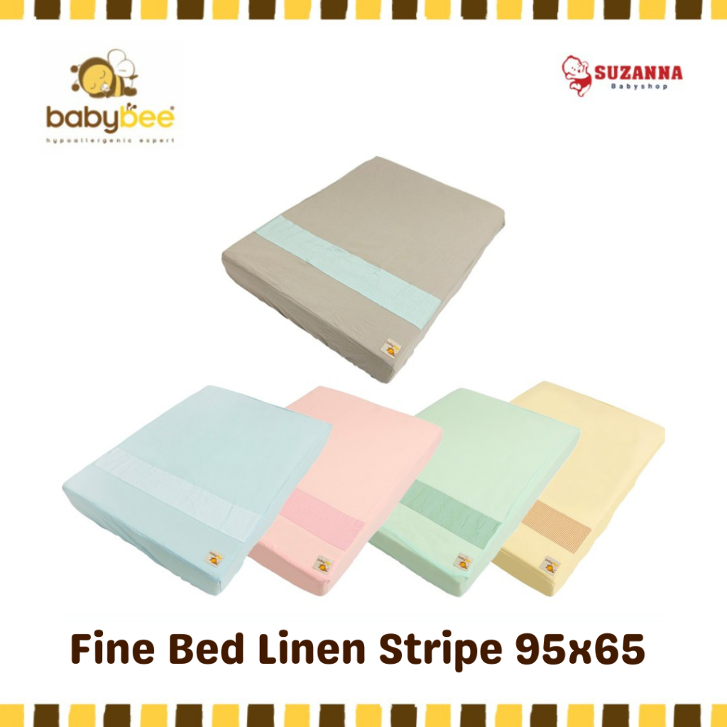 Jual Babybee Fine Bed Linen Stripe 95x65 | Shopee Indonesia