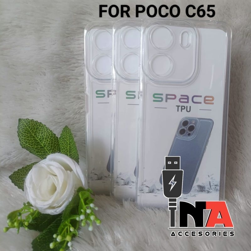 Jual Soft Case Clear Space Bening Poco C65 Protect Camera | Shopee ...