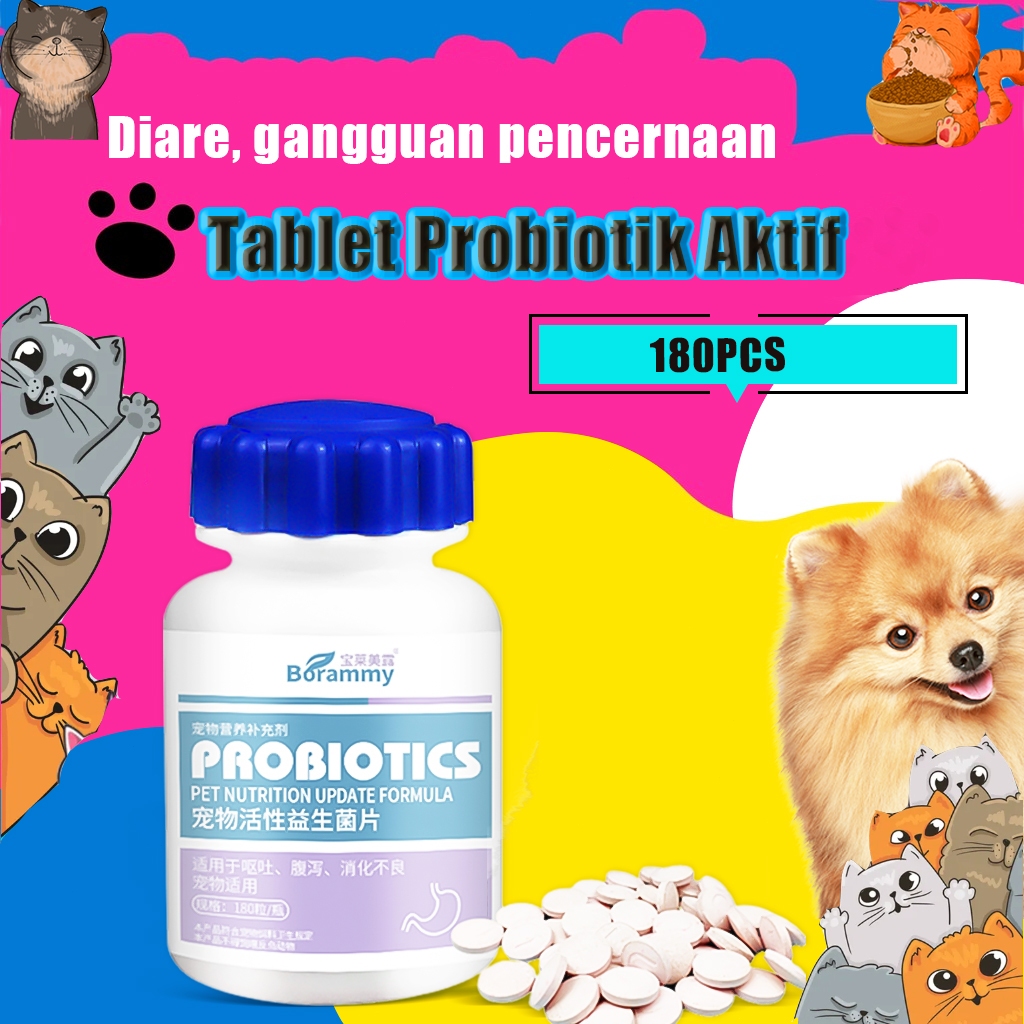 Jual Vitamin Kucing 180 / 600pcs Tablet Probiotik Anjing Masalah ...