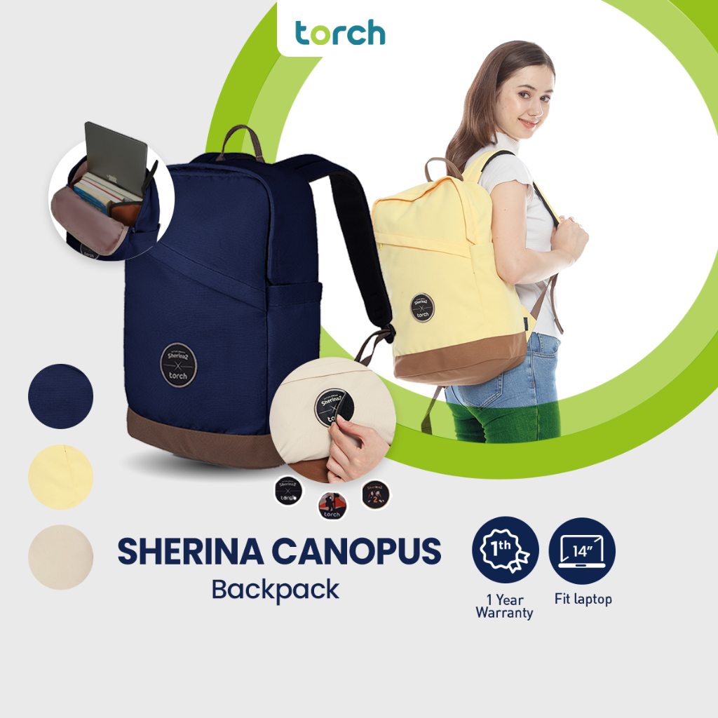 Jual TORCH Sherina Canopus Tas Sekolah Backpack Laptop Canvas - Ransel ...