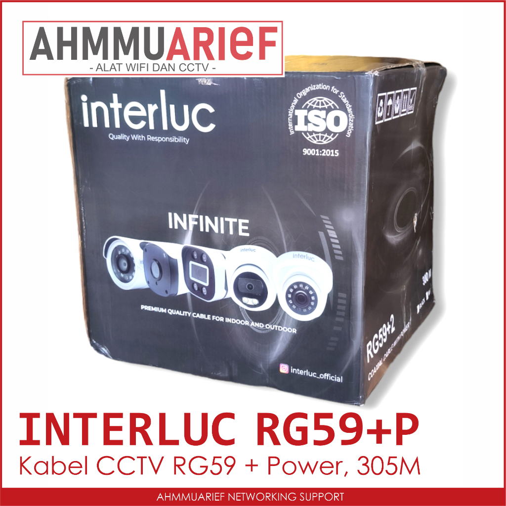 Jual KABEL CCTV RG59 + POWER INTERLUC INFINITE 1 ROLL 305 METER ...