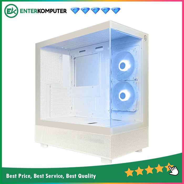 Jual CUBE GAMING COMSEL WHITE - ATX Gaming Case - Tempered Glass ...