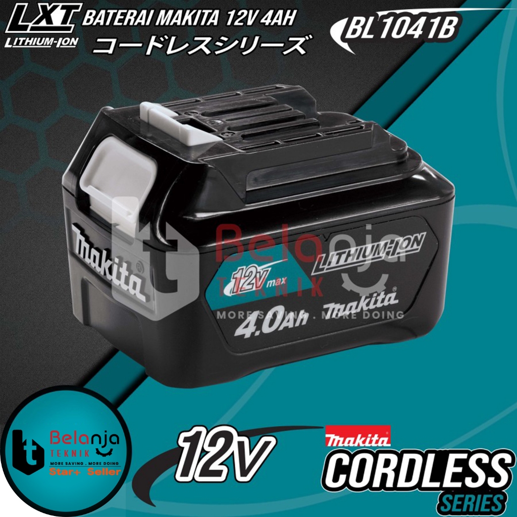 Jual Makita Baterai 12V Max 4 Ah BL1041B Battery Lithium Ion BL 1041 B ...