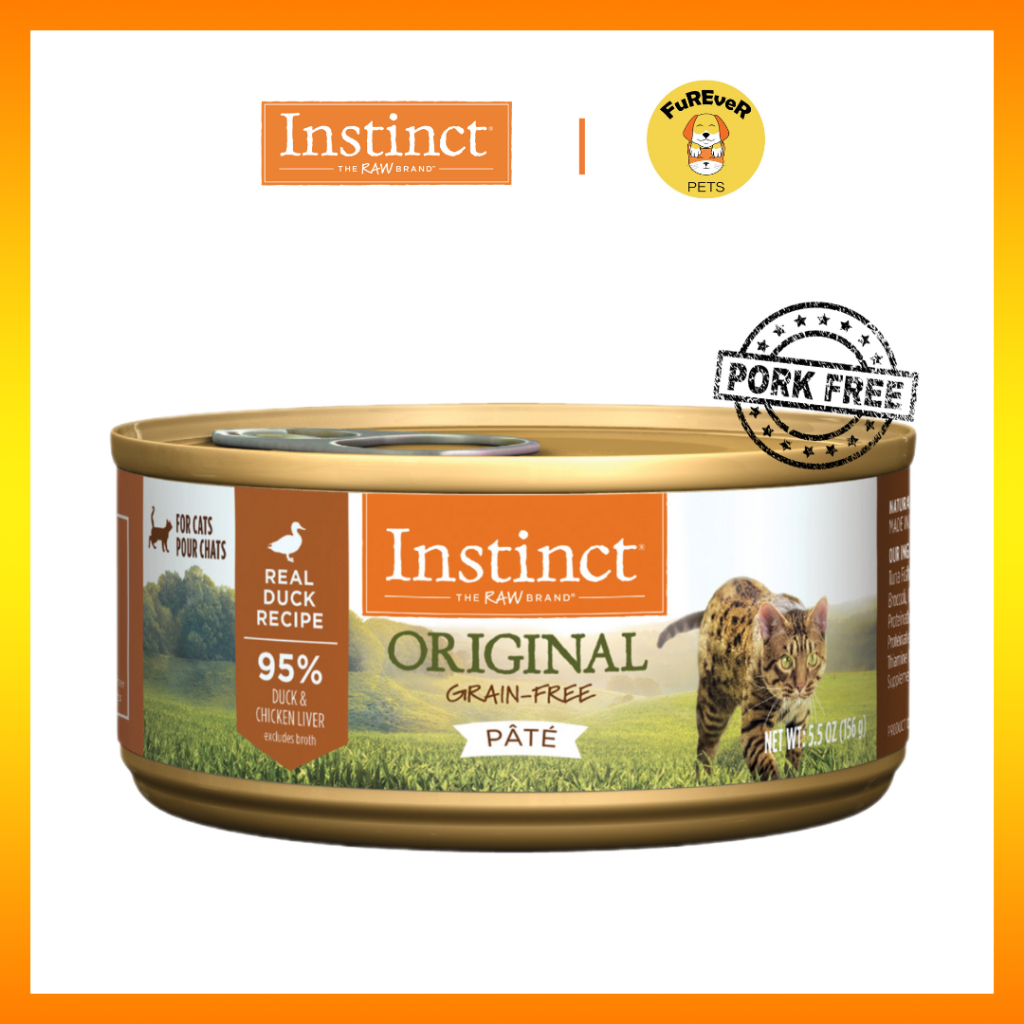 Jual Instinct Original Grain-Free Pate Real Duck Recipe Canned Cat Food | Shopee Indonesia