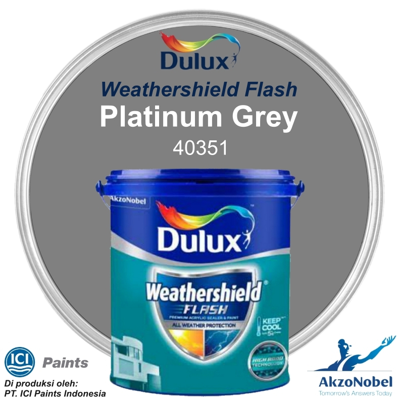 Jual CAT DULUX WEATHERSHIELD FLASH 2.5 LT - PLATINUM GREY 40351 ...