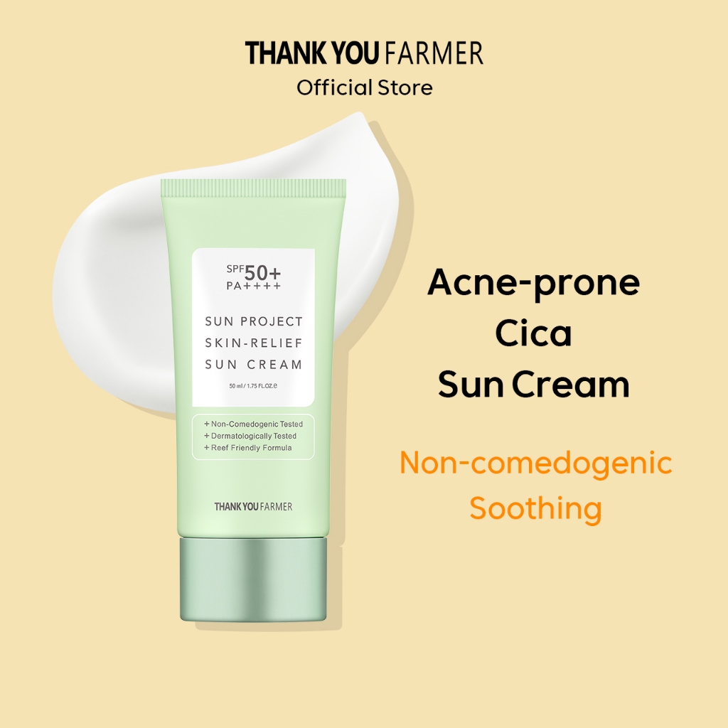 Jual Thank You Farmer Sun Project Skin Relief Sun Cream 50 ml | Daily ...