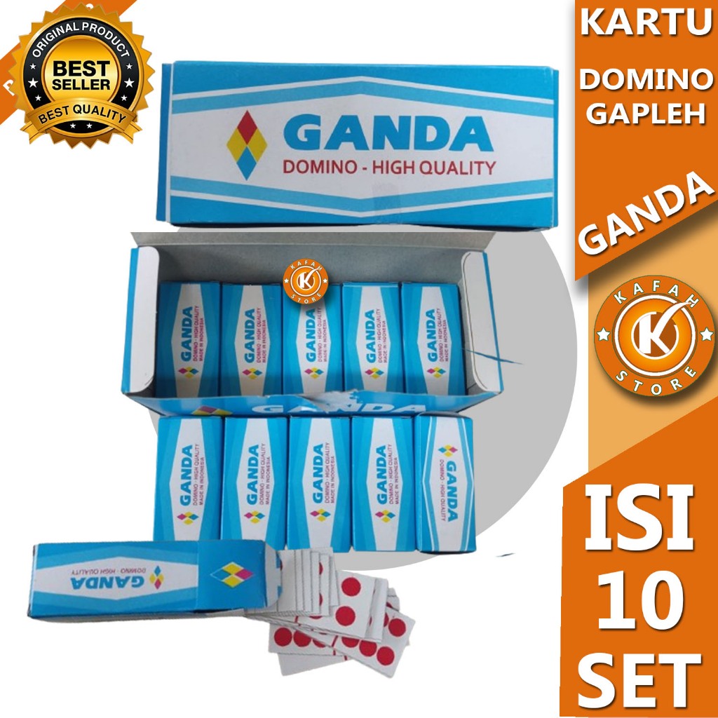 Jual KARTU GAPLEH DOMINO CARD GANDA 1 BOX ISI 10 SET kafah store ...