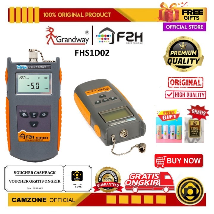Jual Grandway FHS1D02 Single-Mode 1310/1550nm Optical Laser Source ...