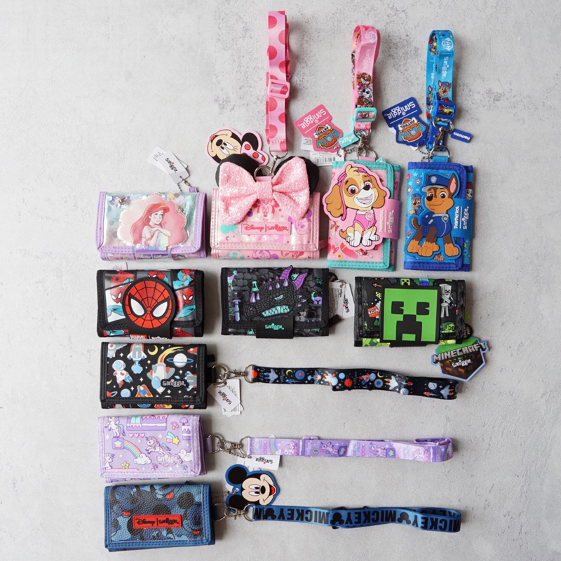 Jual Smiggle Kids Velcro Wallet | size 24x13cm | spiderman minecraft ...