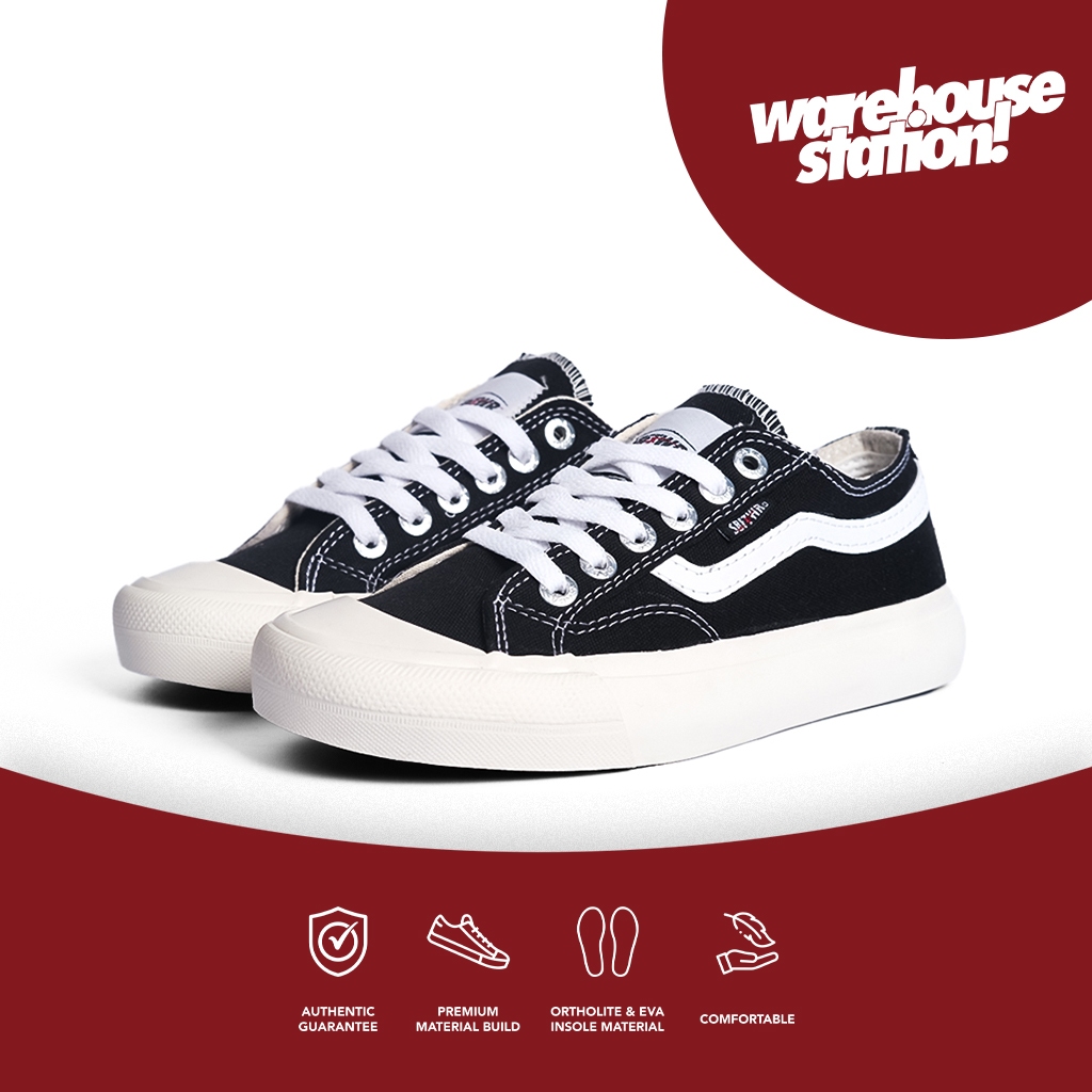 Jual SABA Veloz Black White - Sepatu Sneakers Casual Pria Wanita | Shopee Indonesia